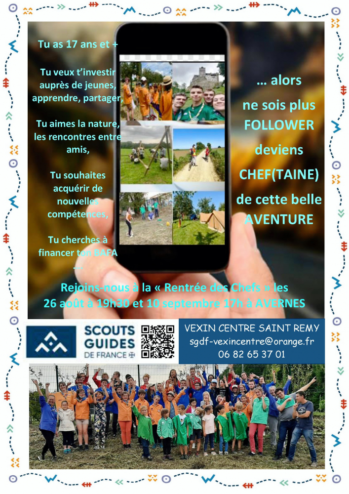 Devenir chef ou cheftaine des scouts et guides de France. | Grisy-les ...